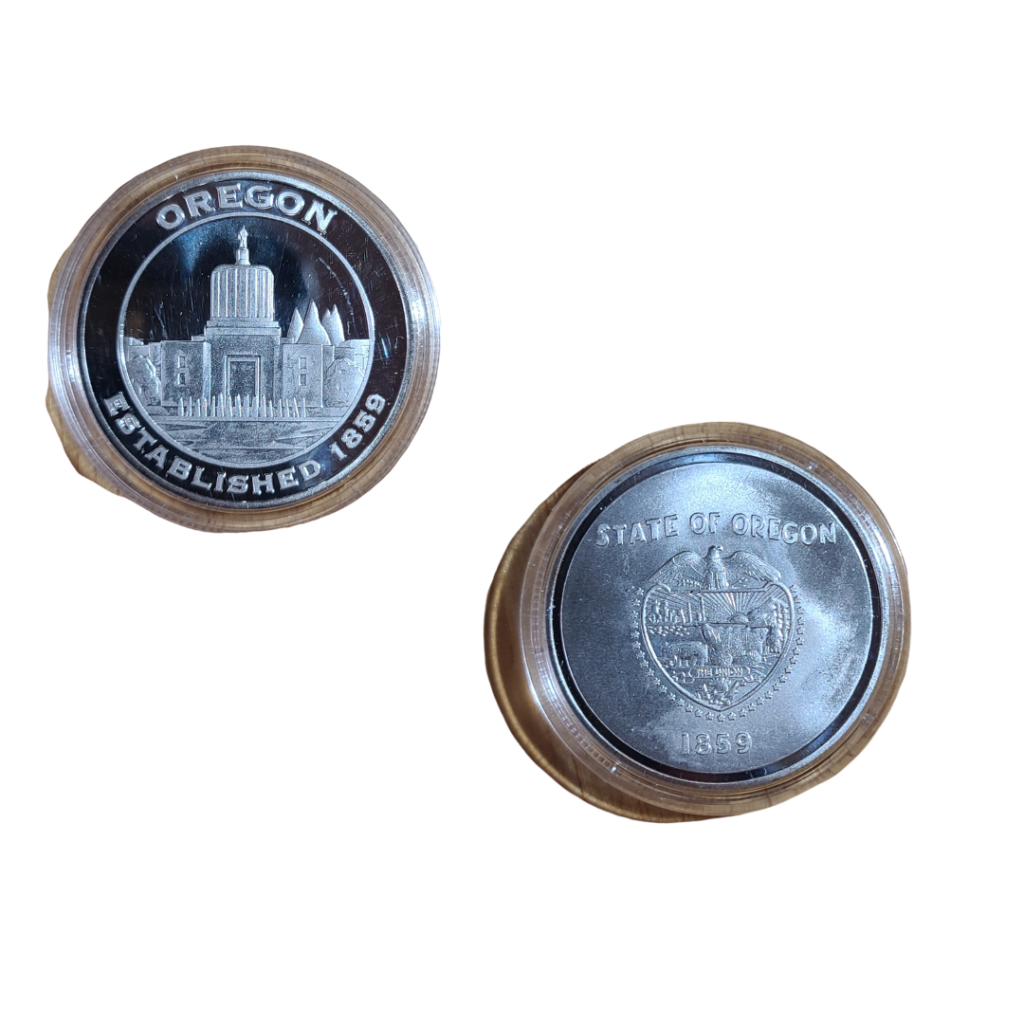 Oregon State Capitol Coin with Plastic Holder